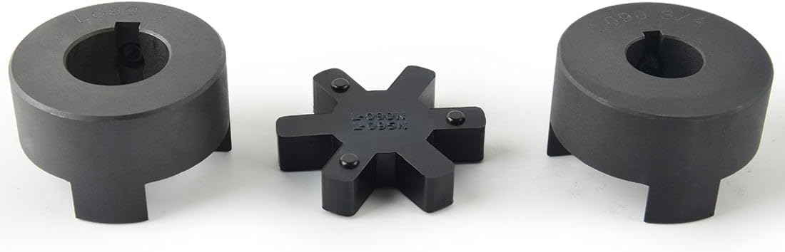 3/4" to 1" L090 3-Piece L-Jaw Coupling Set & Buna-N NBR Rubber Spider ...