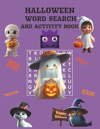 Halloween Word Search and Activity book: Cute Halloween Activity Book ...