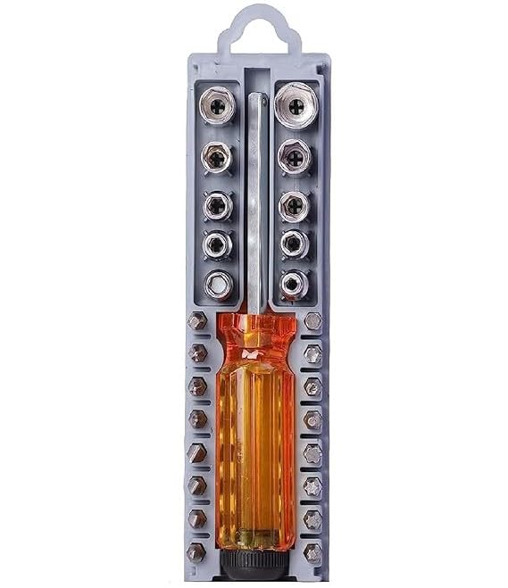 28 in 1 Multipurpose Heavy Duty Steel Alloy Screwdriver Tool Kit, Solid ...