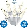 Amazon.com: PHILIPS 150 LED Warm White Faceted Mini Icicle Lights on ...