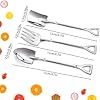 Amazon.com | Suwimut 24 Pieces Mini Shovel Spoons and Forks Set for Desserts, Include 8 Shovel ...