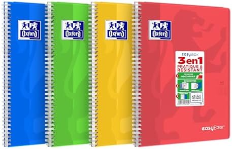 Oxford EasyBook Spiral-Bound Notebook Large Format 24 x 32 cm 160 Pages ...