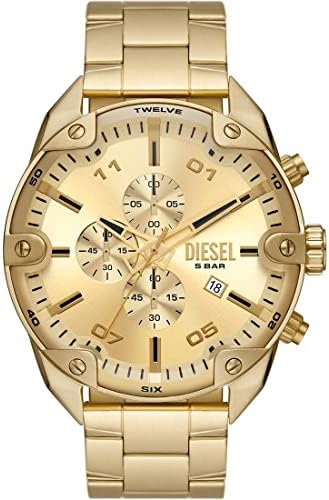 Diesel Spiked Men's Watch Chronograph, Stainless Steel Watch with ...