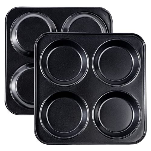 Snapklik.com : Yorkshire Pudding Pan, 4 Inch Muffin Top Pans 2 Pack ...