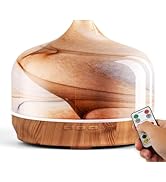 Porseme 150ml Glass Essential Oil Diffuser, Night Light Handmade 3D ...