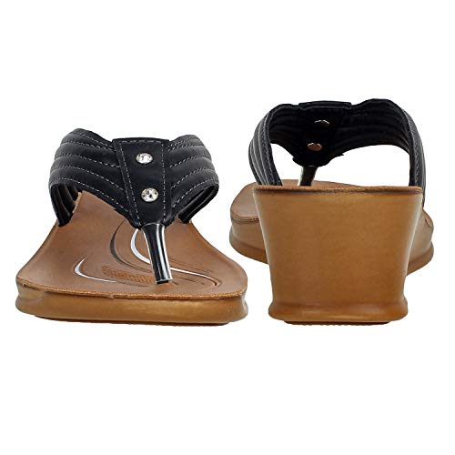 Buy inblu Women Black Fashion Sandals-8 UK (41 EU) (OAM9) at Amazon.in