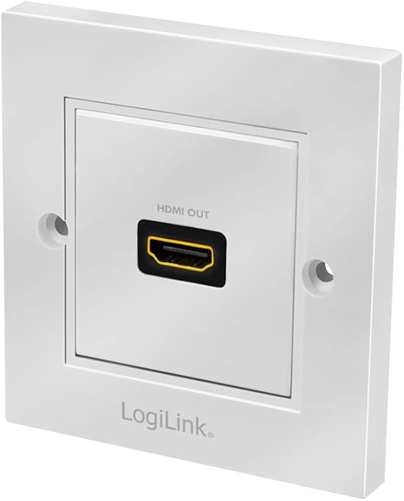 LogiLink AH0017 HDMI Wall Socket with 1 x HDMI High Speed with Ethernet ...