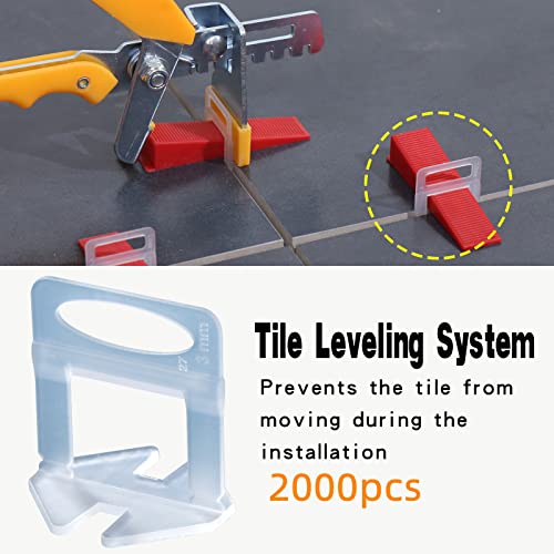 Snapklik.com : Tile Leveling System 1/8 Spacers Tile Leveler Clips DIY ...
