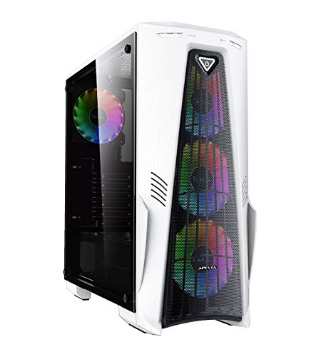 Apevia Crusader Mid Tower Gaming Case with 1 x Full-Size Tempered Glass ...
