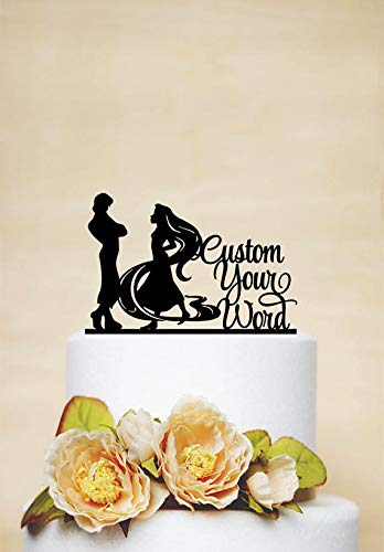 Buy Rapunzel Cake Topper, Wedding Cake Topper, Long Hair Princess Cake ...