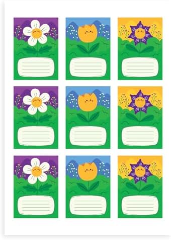 The Black Frame Pre Designed School Notebook Stickers | Plants Style ...