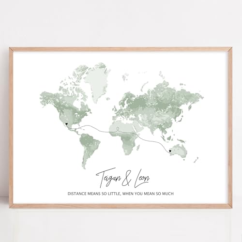 Amazon.com: Personalized Long Distance Relationship Gift, Long Distance ...