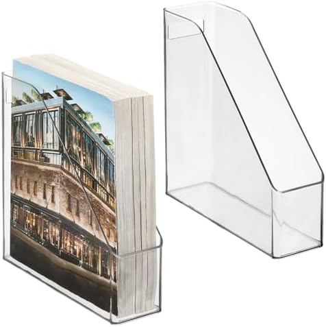 Amazon.com: mDesign Plastic Slim Vertical File Folder Storage Organizer ...