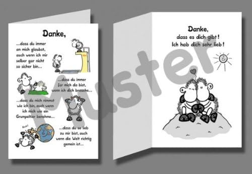 Sheepworld, Klappkarte, Danke : Amazon.de: Bürobedarf & Schreibwaren