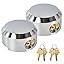 Pomunty 4 Pack Trailer Door Locks Keyed Alike Heavy Duty Hockey Puck ...