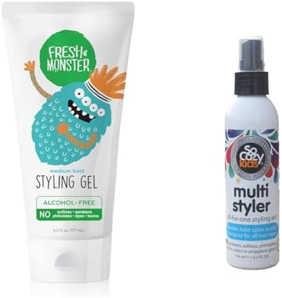 Amazon.com : Fresh Monster Kids Hair Styling Gel, Medium Hold Alcohol ...