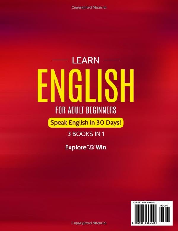 Snapklik.com : Learn English For Adult Beginners: 3 Books In 1