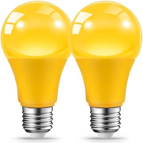 SYLVANIA A19 Incandescent Bulb, Medium Base, Yellow Bug Light, 60W ...