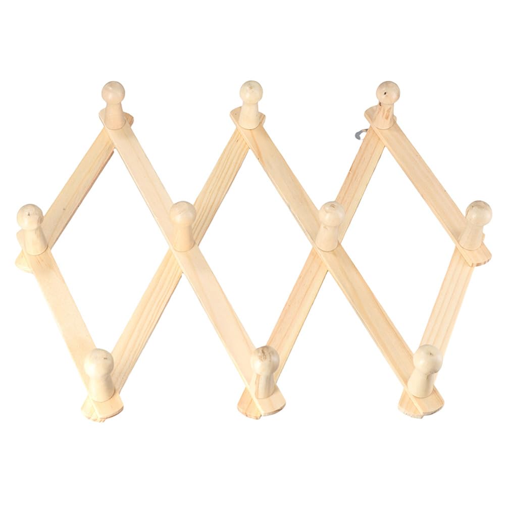 Amazon.com: Kopida Wooden Expandable Coat Rack Hanger Wall Hanger, Wall ...