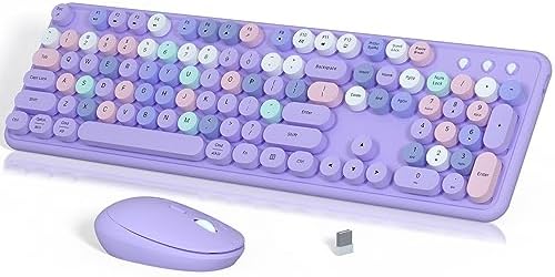 Amazon.com: Wireless Keyboard and Mouse Combo - Cute Typewriter ...