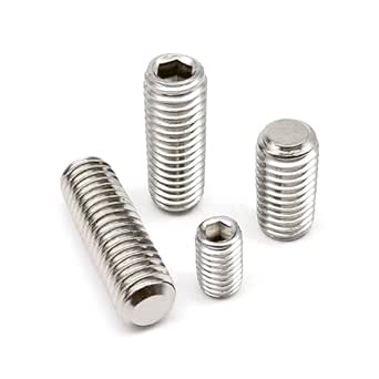 Amazon | M3 M4 M5 M6 M8 M10 M12 DIN913 316 A4-80 マリングレードのステンレス鋼アレン六角六角ソケット平点止めネジグラブボルト (Color ...