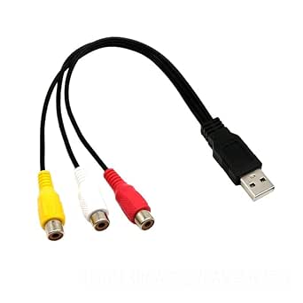 Amazon.com: LIWEARE USB to 3RCA Cinch Cable, USB Male to 3 RCA Male ...
