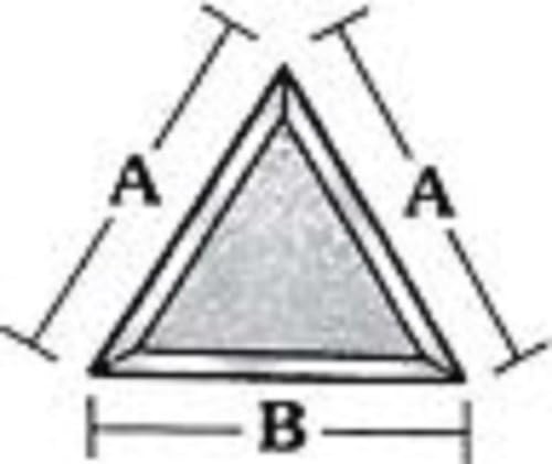 Amazon.com: Pack of 10 4" X 4" X 4" Clear Glue Chip Glass Triangle ...