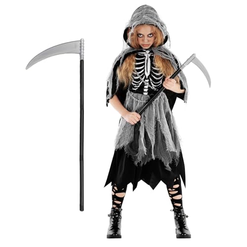 Morph Girl Grim Reaper Costume Kids – Grim Reaper Girls Costume ...