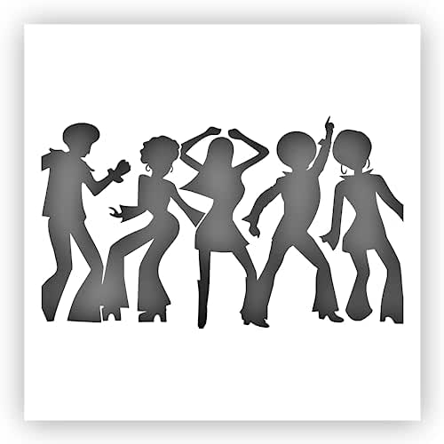 Amazon.com: Disco 70s Dance Party Stencil - Choose a Size (12"x12 ...