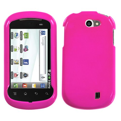 Solid Shocking Pink Phone Protector Faceplate Cover For LG C729 ...