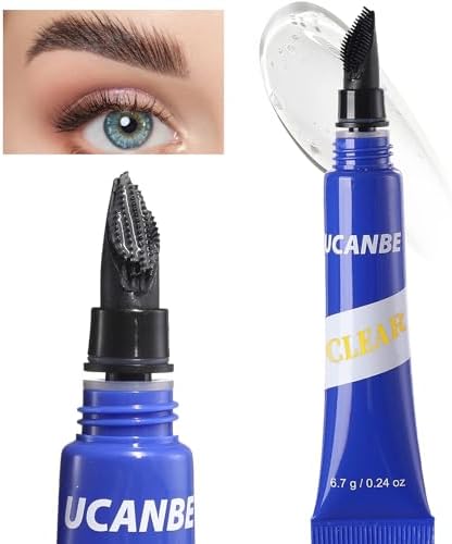 Amazon.com : UCANBEMAKEUP No Flake Clear Eyebrow Gel, Eyebrow Glue ...