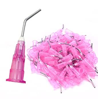 200Pkg. Pre-Bent applicator Tips 18 Ga. Pink Dental PreBent Cavity ...