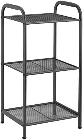 Amazon.com: FKUO 3 Tier Bathroom Storage Open Shelf Unit, Free-Standing ...