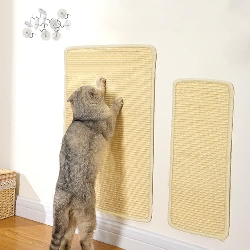 BIQIQI 2PCS Cat Scratching Mats, Natural Sisal Cat Scratch Mats, Non ...