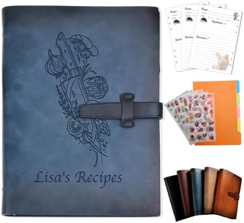 Amazon.com: Personalized Leather Recipe Book – 100% Genuine Leather, 24 ...