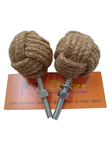 EKObee Jute Rope Nautical Hardware Decor Drawer Pulls Handle Knobs for ...