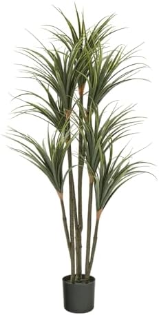 Amazon.com: Fuxdre 5Ft Artificial Yucca Tree Fake Dracaena Tree Large ...