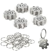 Amazon.com : NumRealm Number Tags with Rings, 25mm 304 Stainless Steel ...