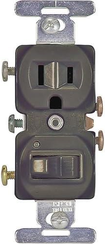 Combo Switch Receptacle, Brown - Electrical Outlets - Amazon.com
