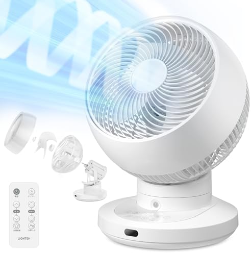 Amazon.co.jp: Fan Circulator, DC Motor, 3D Neck Oscillation, Power ...