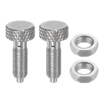 HARFINGTON 2Pcs Spring Plunger with Knurled Handle M5x0.5 Pin Dia.2.5mm ...