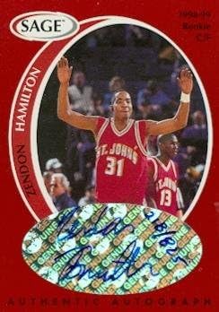 Zendon Hamilton autographed Basketball Card (St. Johns) 1998 SAGE #A16 ...