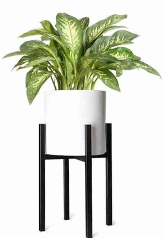 SIRAAJ&SONS™ Iron Pot Stand With Planter 7 X 12 In, 2 Piece(White ...