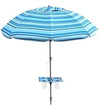 Amazon.com : 7ft Beach Umbrella with Sand Anchor & Tilt, UPF 50+ Protection Beach Umbrellas for ...