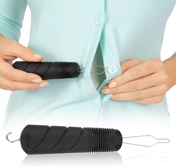 Vive Button Hook - Zipper Pull Helper - Dressing Aid Assist Device Tool ...