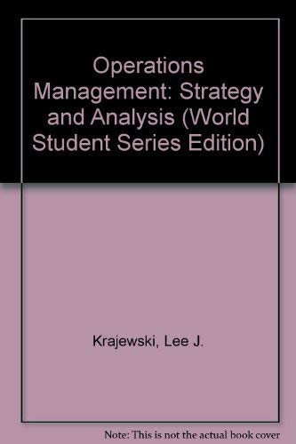 Buy Operations Management: Strategy and Analysis (World Student S ...