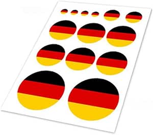 Amazon.com - Noizzy 1 Set Flag of Germany Car Stickers - Black Red Gold ...