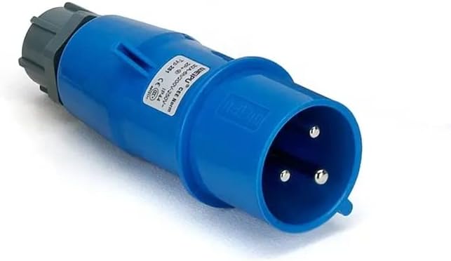 16 Amp 3 Pin Industrial Plug TYP231 2P+E IP44 Heavy duty standard power ...