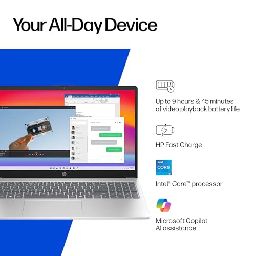 HP 15.6 inch FHD Laptop, Windows 11 Pro, Free Lifetime MS Office ...