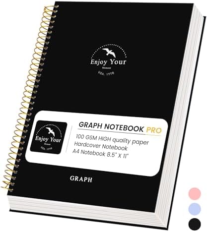 Amazon.com : Yoment Graph Paper Notebook Spiral Notebook 8.5 x 11 A4 ...